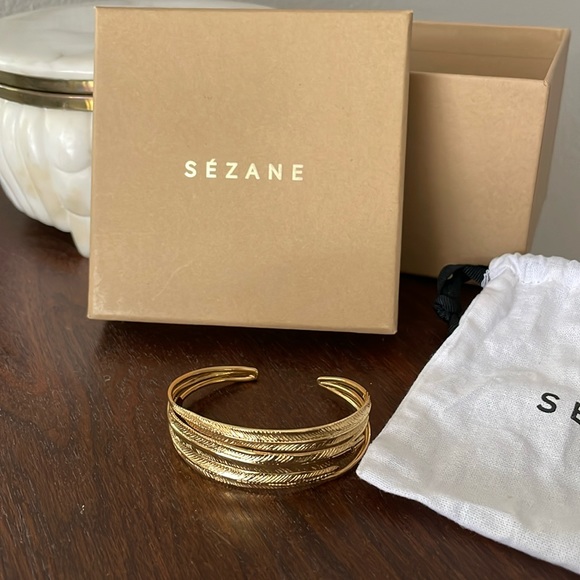 Sezane | Jewelry | Authentic Sezane Braceletgold Plated | Poshmark